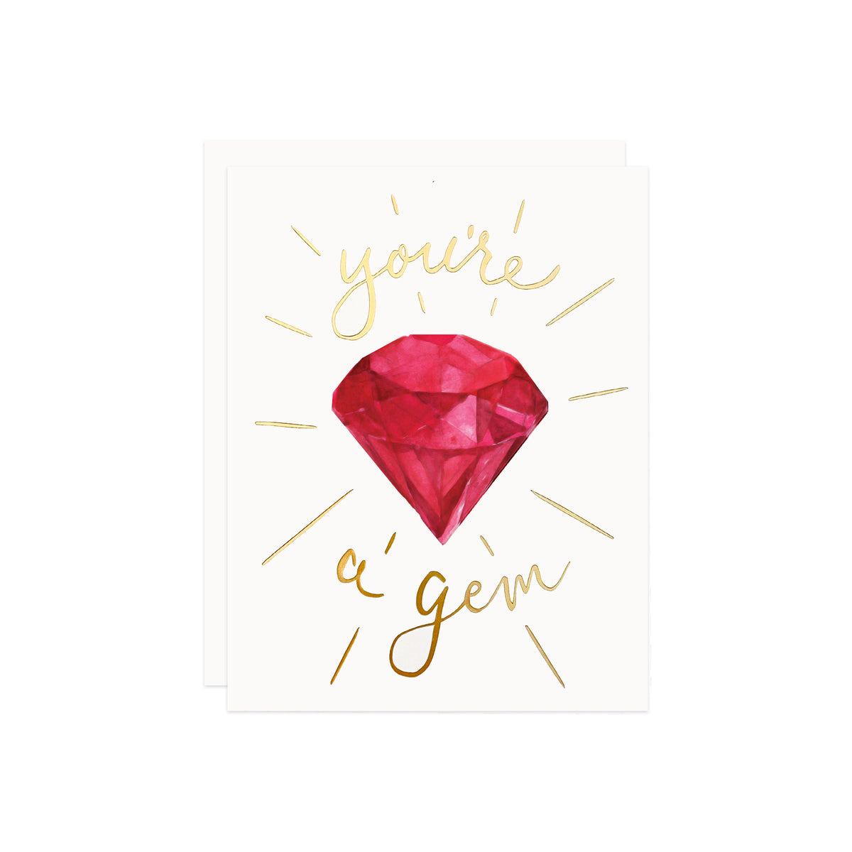 You're a Gem Note Card – The Illustrated Life